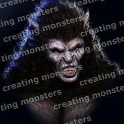 3D printing Dracula werewolf bust STL・Cults
