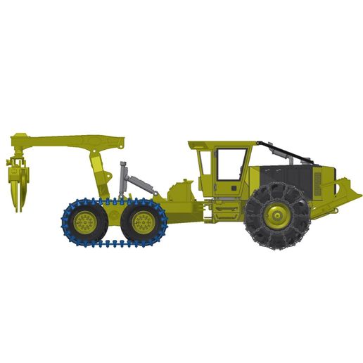 🚜 Tigercat 635E grapple skidder in 1/24 scale・ STL File for 3D printing ...