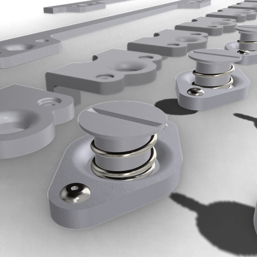 🏎️ Dzus Fastener set x3 clips x3 mounts・ STL File for 3D printing・Cults