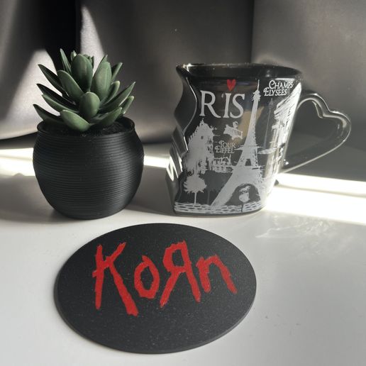 🍹 KORN COASTER・Free STL File for 3D printing・Cults