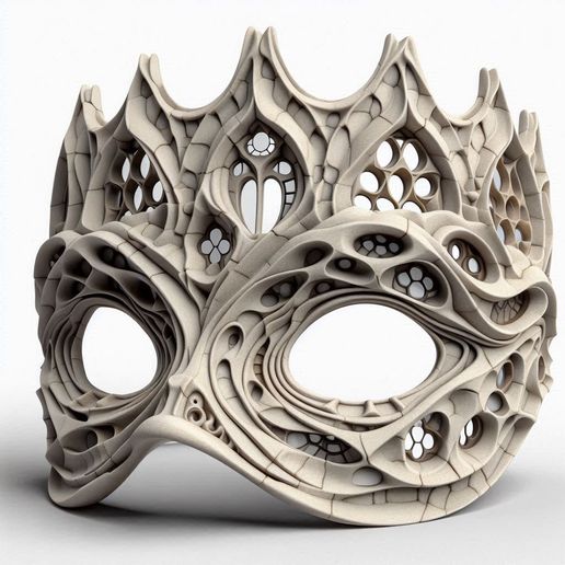 🗿 Gaudi Gothic Face Cover・ STL File for 3D printing・Cults