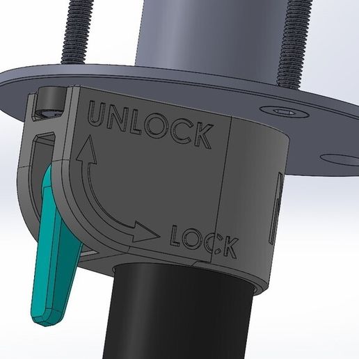 🎵 Rotation Locking Adapter for Loudspeakers on Stands・Free 3D File for ...