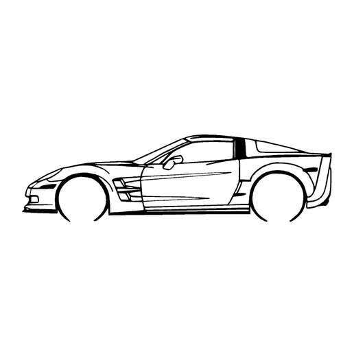 corvette drawing side view
