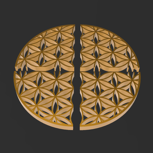 💐 Flower of Life – Modular 4-Piece Sacred Geometry STL・ STL File for 3D ...
