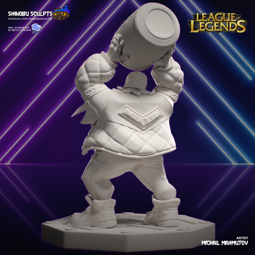 3D file Music Fan Gragas | League of Legends 🎵 ・3D printer design to ...