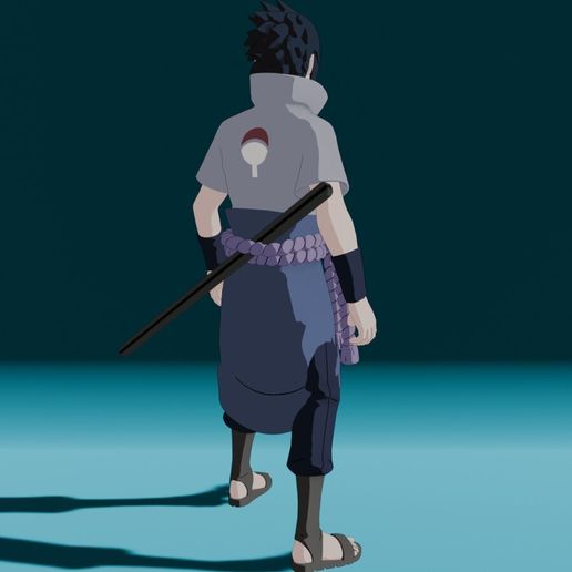 STL file Sasuke Low Poly 👨 (OBJ)・3D printable model to download・Cults