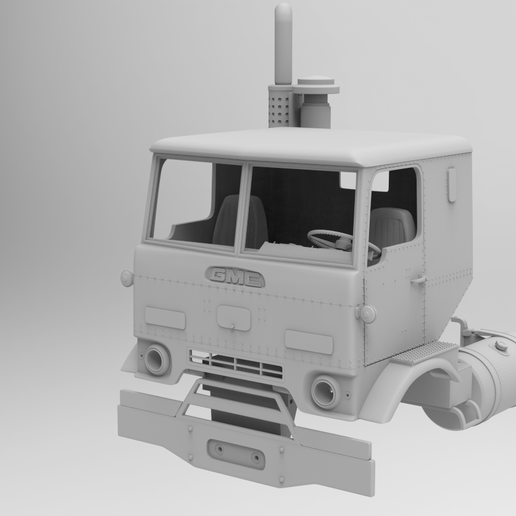 STL file GMC CRACKERBOX DFR 8000 SLEEPER CAB V2 1/14 🚕 ・3D printing ...