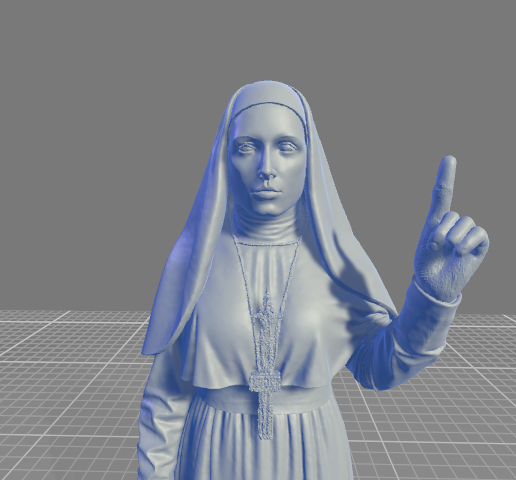 ⛪ Sister Sancta – Gothic Nun Statue STL 3D Printable Model・ STL File ...