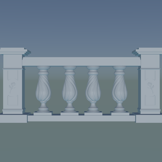 🏠 Stone balustrade 3D・ STL File for 3D printing・Cults