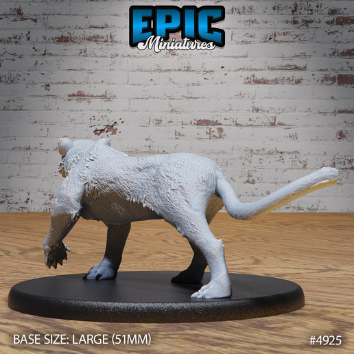 🐅 Tiger Angry ‧ DnD Miniature ‧ Tabletop Miniatures ‧ Gaming Monster ...
