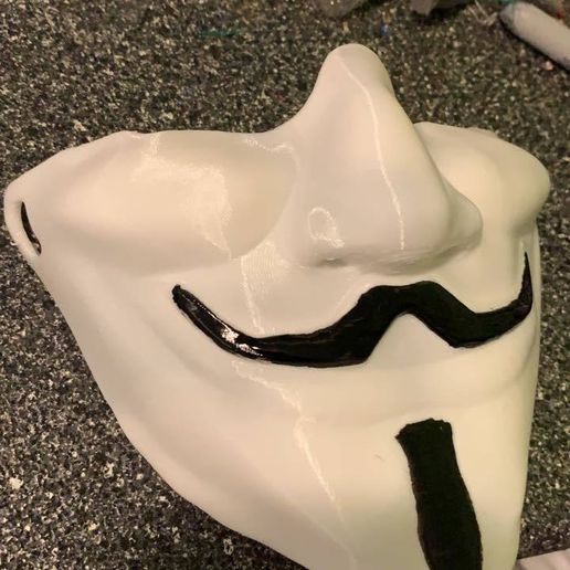 Free OBJ file V_for_Vendetta_mask_covid 😷 (GCODE)・Design to download ...
