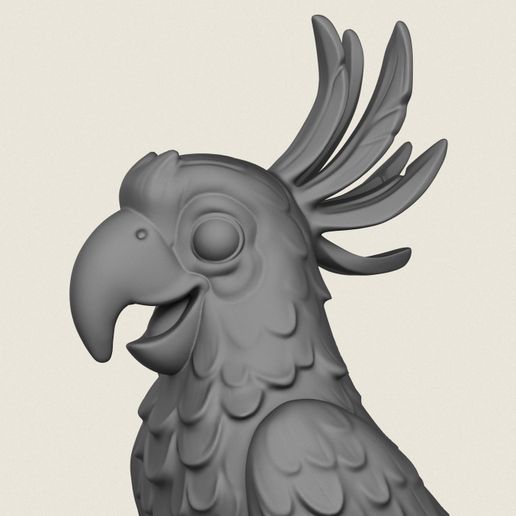 🦜 Scarlet Macaw Parrot・ STL File for 3D printing・Cults