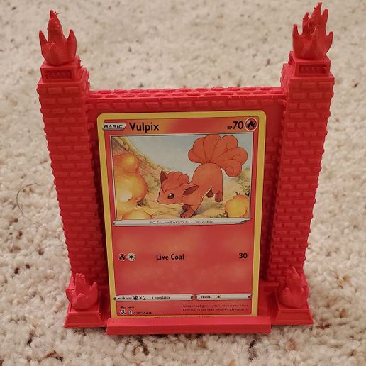 🔥 Fire Pokemon Card Stand・Free STL File for 3D printing・Cults