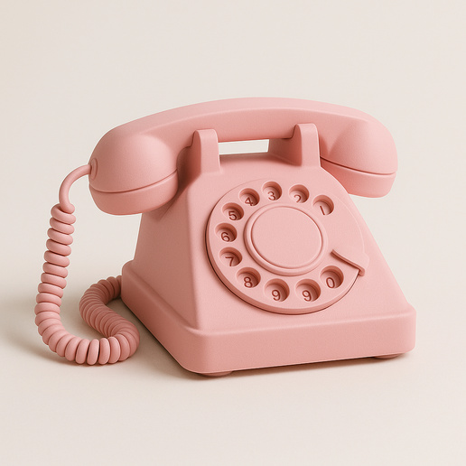 📞 Vintage Telephone STL | Retro Glam 3D Model | Cute Pink Decor for ...