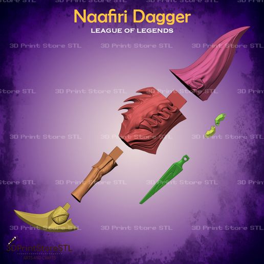 🗡️ Naafiri Dagger From League Of Legends - Fan Art 3D・ 3D File for 3D ...