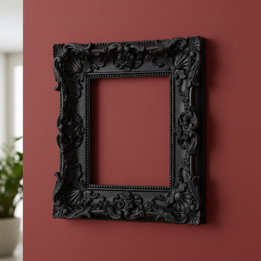 🖼️ Gothic Baroque Frame STL File, Vintage Wall Decor, Picture Frame 3D ...