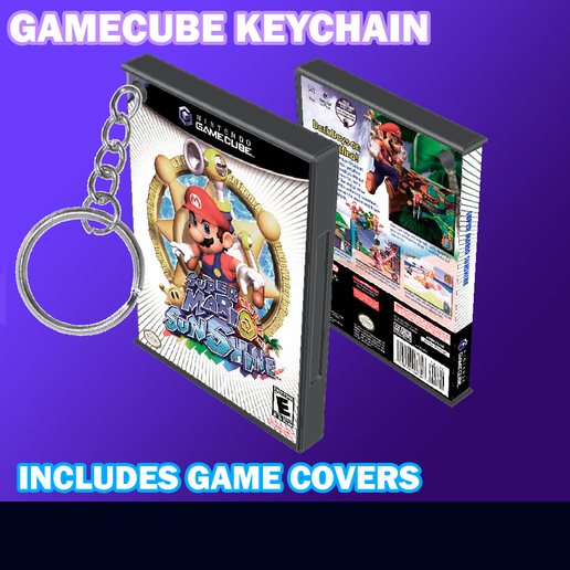 🗝️ GameCube Nintendo Game Case Keychain・ STL File for 3D printing・Cults