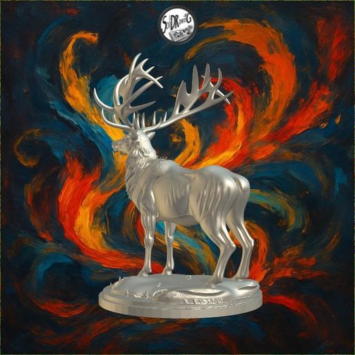 👤 Majestic Forest Stag Stone Statue – SoliDRawinGs SG3093・ STL File for ...