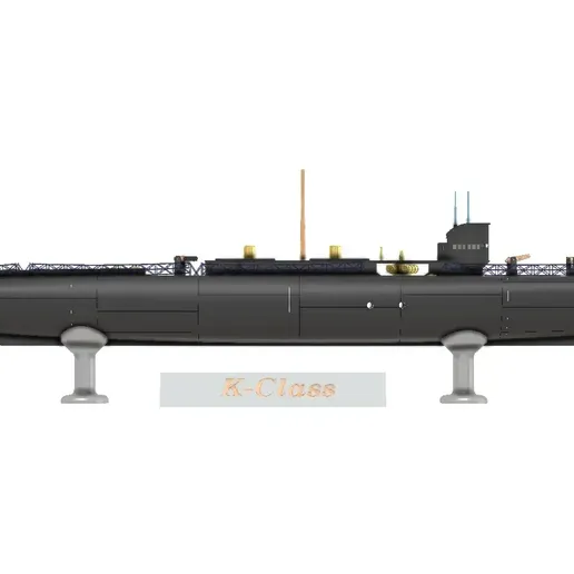 🚁 British K-Class Submarine・Free 3D File for ・Cults