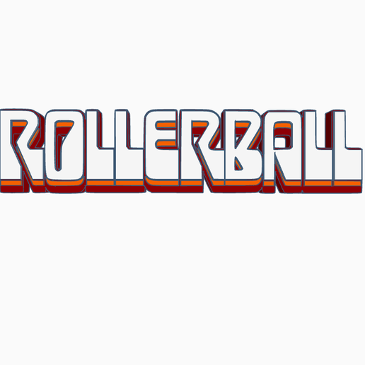 👾 ROLLERBALL Logo Display by MANIACMANCAVE3D・ STL File for 3D printing ...