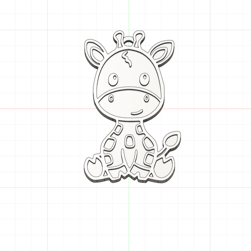 🦒 Giraffe Keychain - Safari・ STL File for 3D printing・Cults