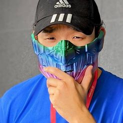 3D print Ninja Kamui Mask - Higan Oni Samurai Cosplay・Cults