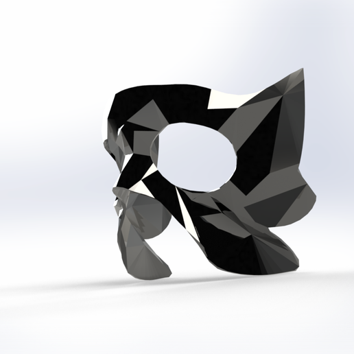 Free STL file Low polymesh Cat mask 🐱 ・3D printer model to download・Cults