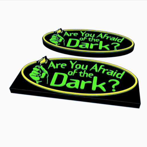 🫵 2x ARE YOU AFRAID OF THE DARK V2 Logo Display by MANIACMANCAVE3D・ STL ...