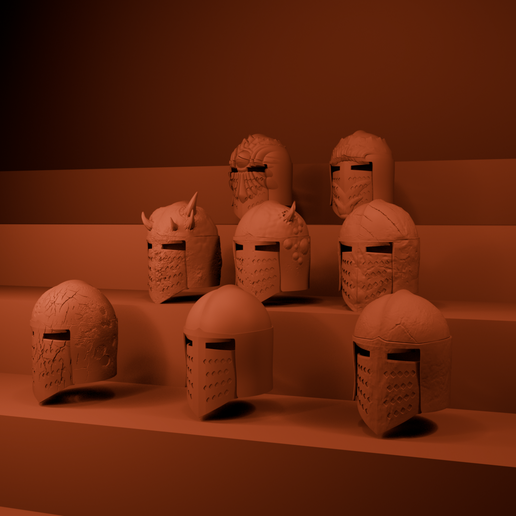 🎲 Crusader helmets・Free STL File for 3D printing・Cults