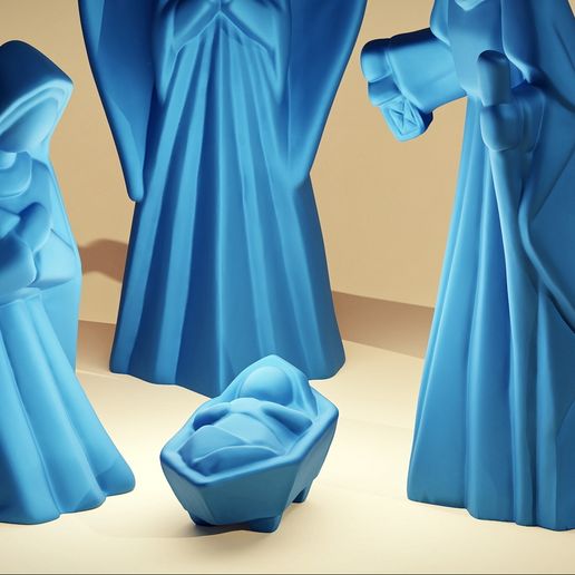 🎄 elegant nativity Scene 3D printable・ STL File for 3D printing・Cults