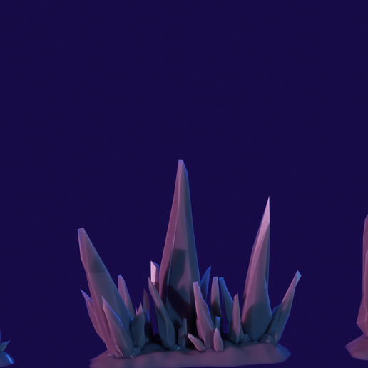 🔮 Collection of 30 Crystal Clusters・ STL File for 3D printing・Cults