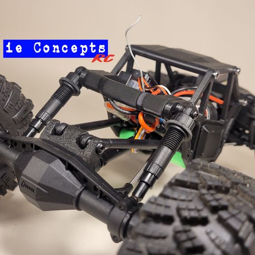🔗 UTB18 Capra BOA Servo Mount + Link Raiser - ie Concepts - Axial 1/18 ...