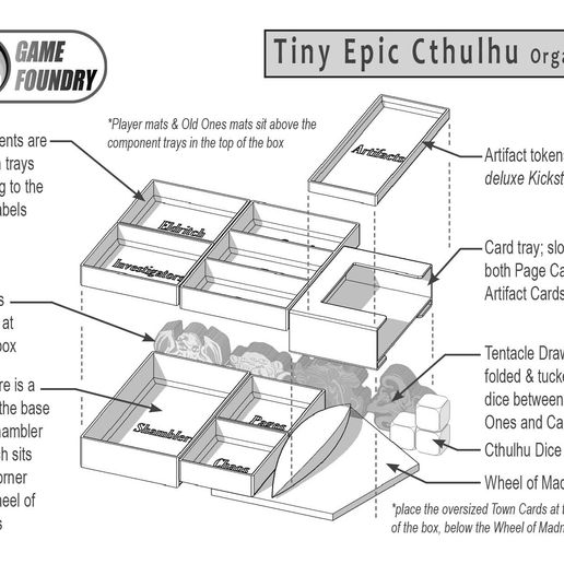 📦 Tiny Epic Cthulhu and Expansion box organizer・ STL File for 3D ...