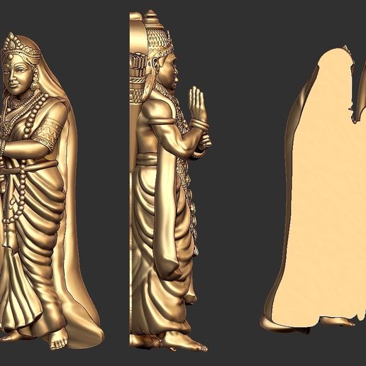 🐏 Ram and Sita・ STL File for 3D printing・Cults
