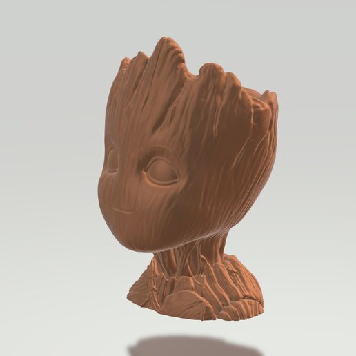 👶 Baby groot head・Free STL File for 3D printing・Cults