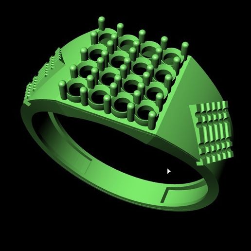 💎 50 Luxury Gents Rings STL Pack – Multi-Stone Top Designs |・ STL File ...
