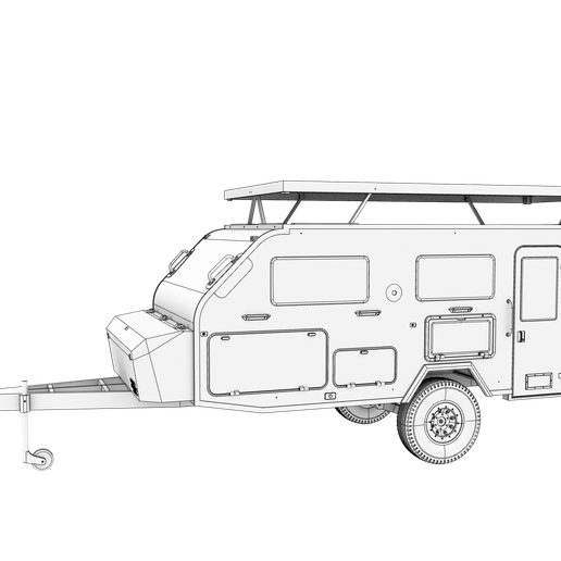🚐 Swag camper trailer off road with interior 3d print model・ STL File ...
