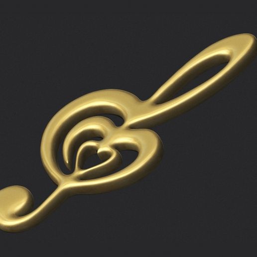 🎵 Treble clef・ STL File for 3D printing and CNC machining - Laser ...