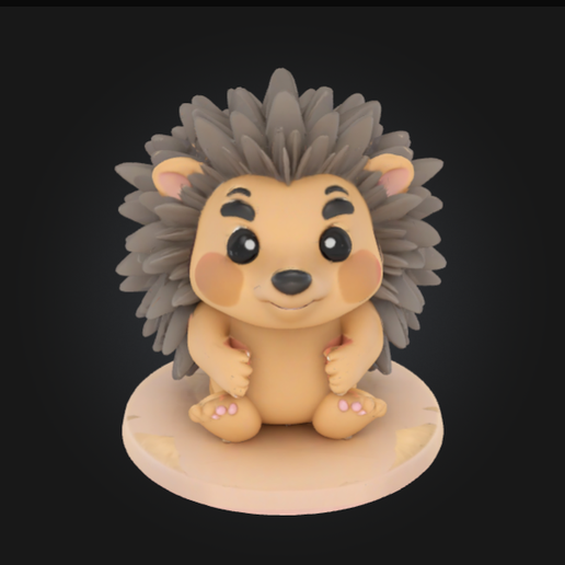 🦔 Chibi animal - Snuzz the hedgehog・ STL File for 3D printing・Cults