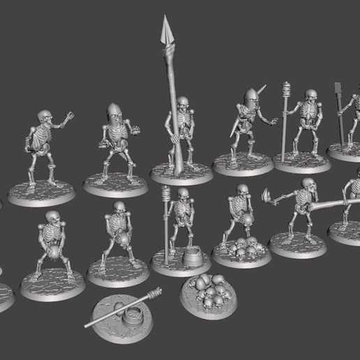 💀 Undead Skeleton Cannon Crew Loading Member - 28mm・Free STL File for ...