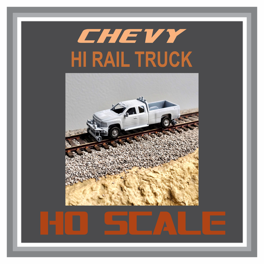 🚚 CHEVY HI RAIL WORK TRUCK 1/87・ STL File for 3D printing・Cults