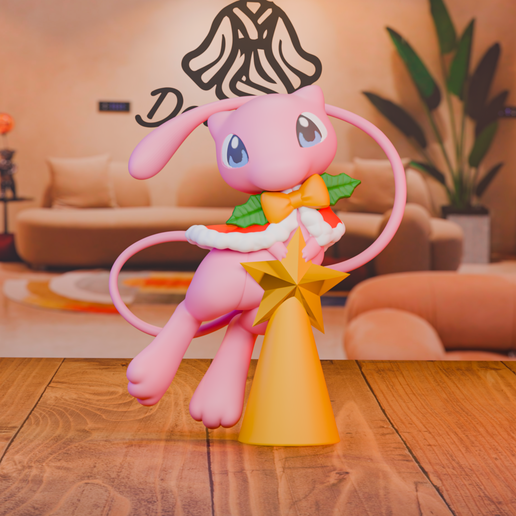 ⭐ Navikanto Star - Mew Christmas Tree Topper・Free STL File for 3D ...