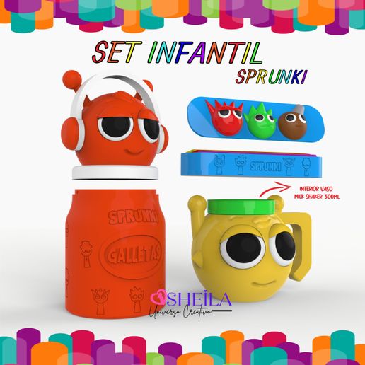 ☕ SPRUNKI COMBO・ 3D File for 3D printing・Cults