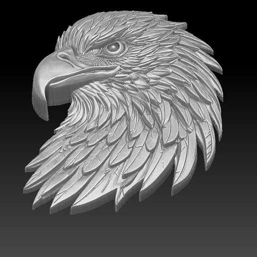 🦅 Eagle CNC Relief Model・ STL File for 3D printing・Cults