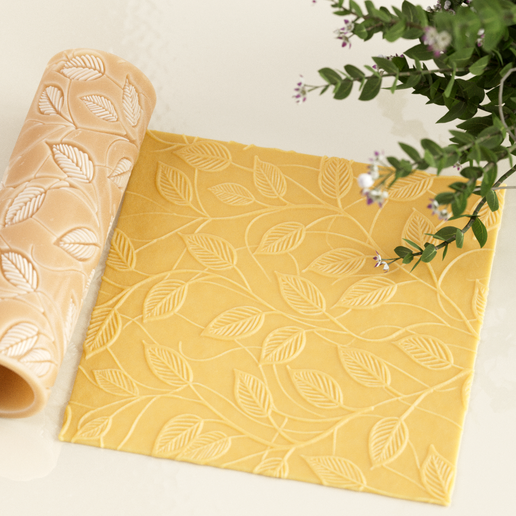leaf pattern texture roller
