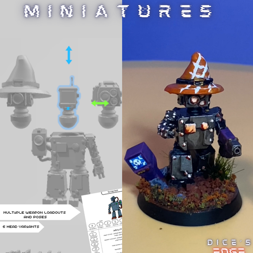 STL file Customisable Scrapbots [Dice's Edge] 🤖 ・3D printing template ...