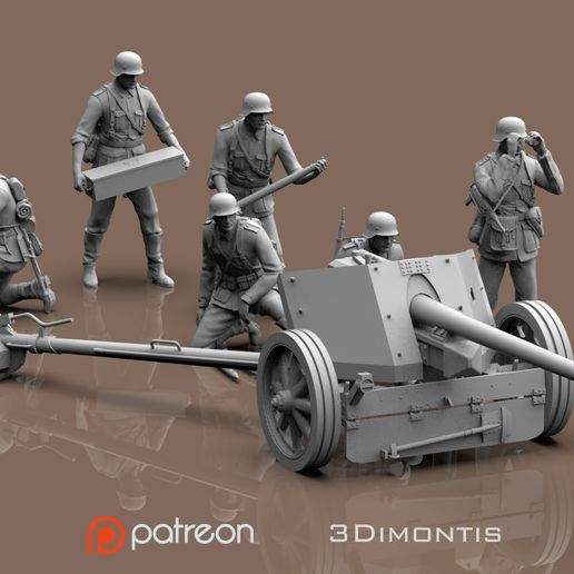 🧨 pak 40 3D print model・ STL File for 3D printing・Cults