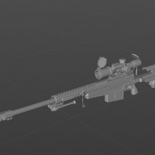 🔫 British AX50 sniper rifle 3D model material・ OBJ File for 3D printing ...