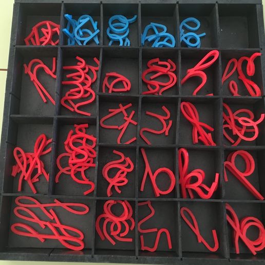 🎒 Lowercase Montessori Alphabet・ STL File for 3D printing・Cults