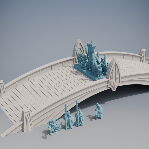 🌉 Noble Elves - Bridge - 10mm・ 3D File for 3D printing・Cults